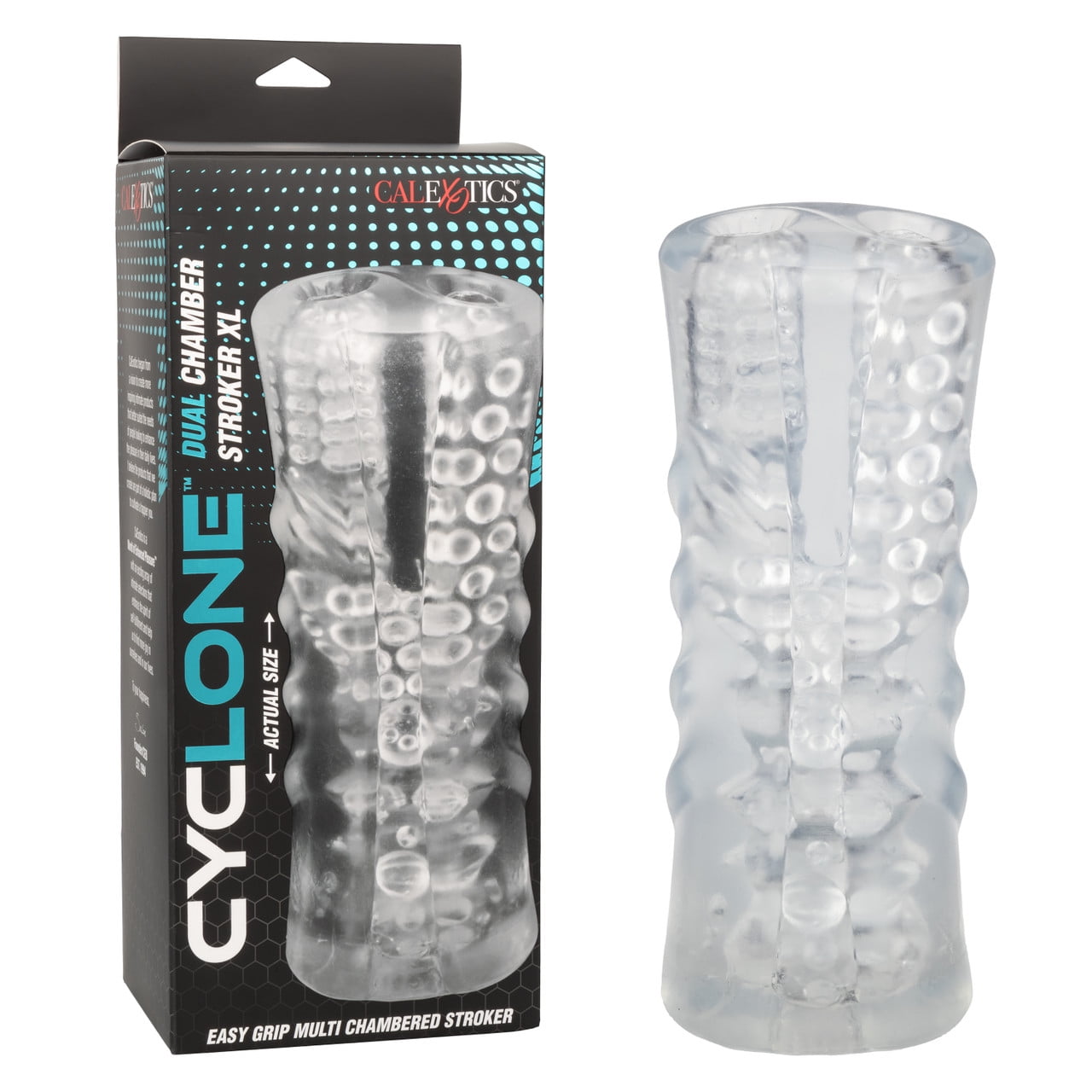 CalExotics Cyclone Dual Chamber TPE Stroker for Men XL, Clear - Walmart.com