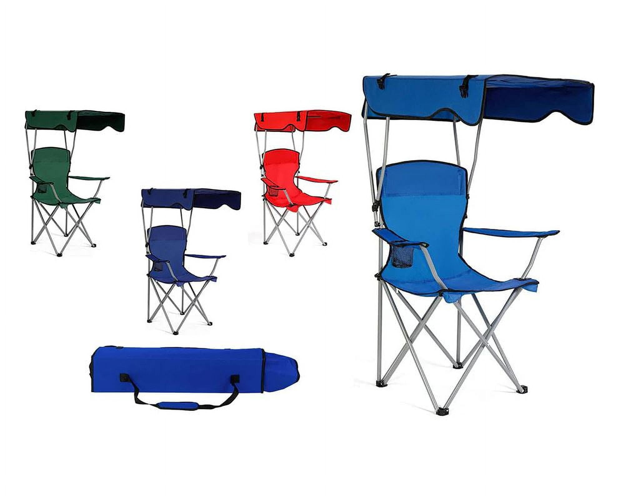 Cyclone Sound Portable Foldable Camping Chair with Canopy, Outdoor Seat ...