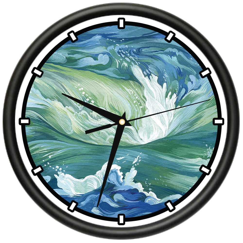 Cyclone Wave Design Wall Clock | Precision Quartz Movement | Décor For ...