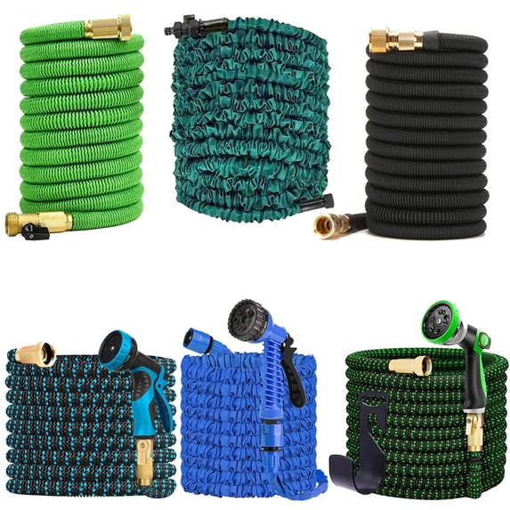 CycloneSound Strong Durable 100ft Collapsible Outdoor Garden Hose with ...