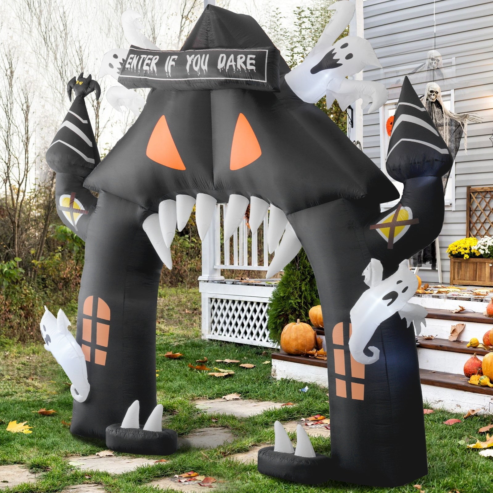 CycloneSound [4-11FT] Halloween Inflatable Archway Animated with Bright ...