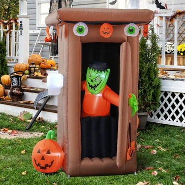 Pre-Lit 12FT Inflatable Haunted House Archway Tunnel for Halloween ...