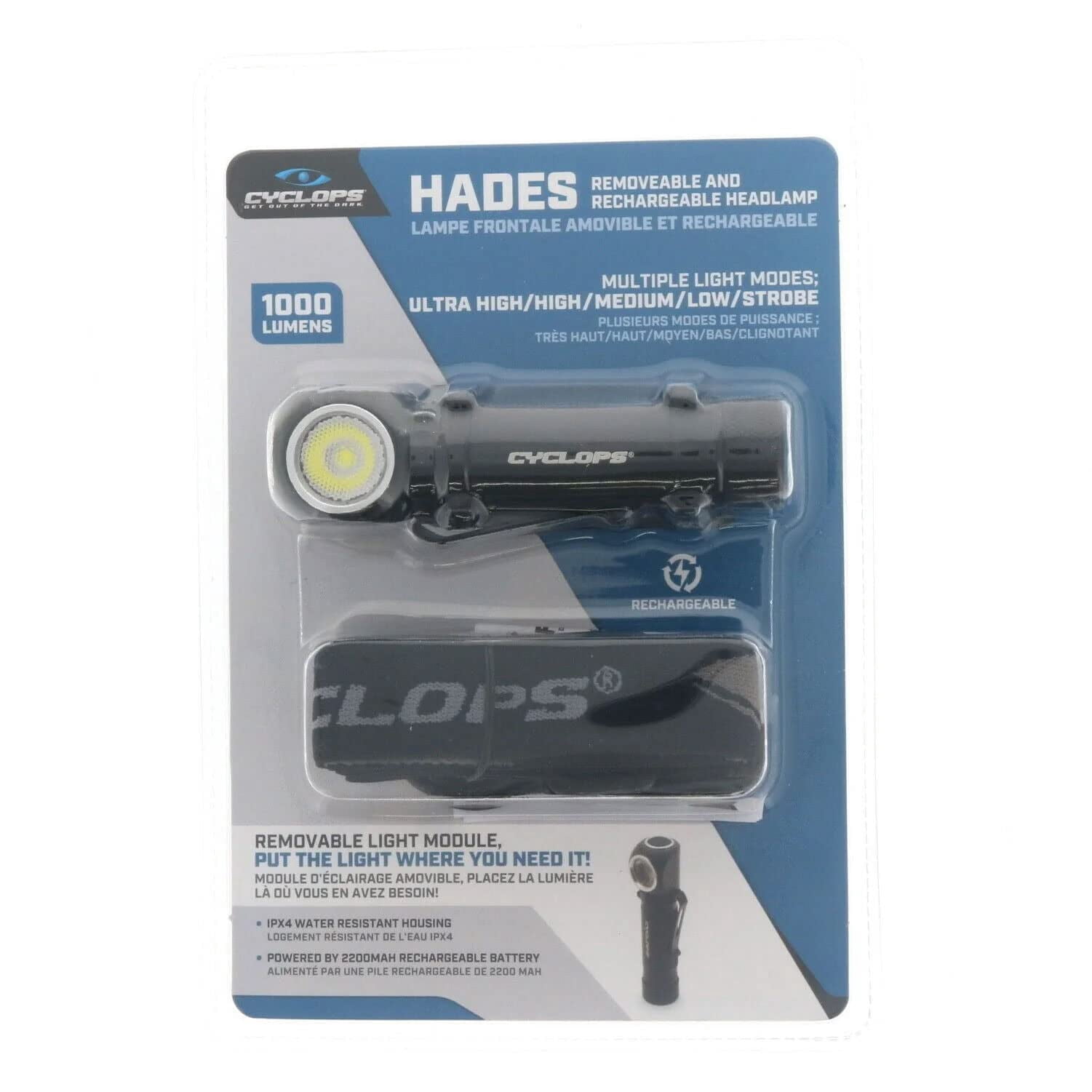Cyclops, Headlamp, CYC-HLH1000, 1,000 Lumens Rechargeable LED - Walmart.com