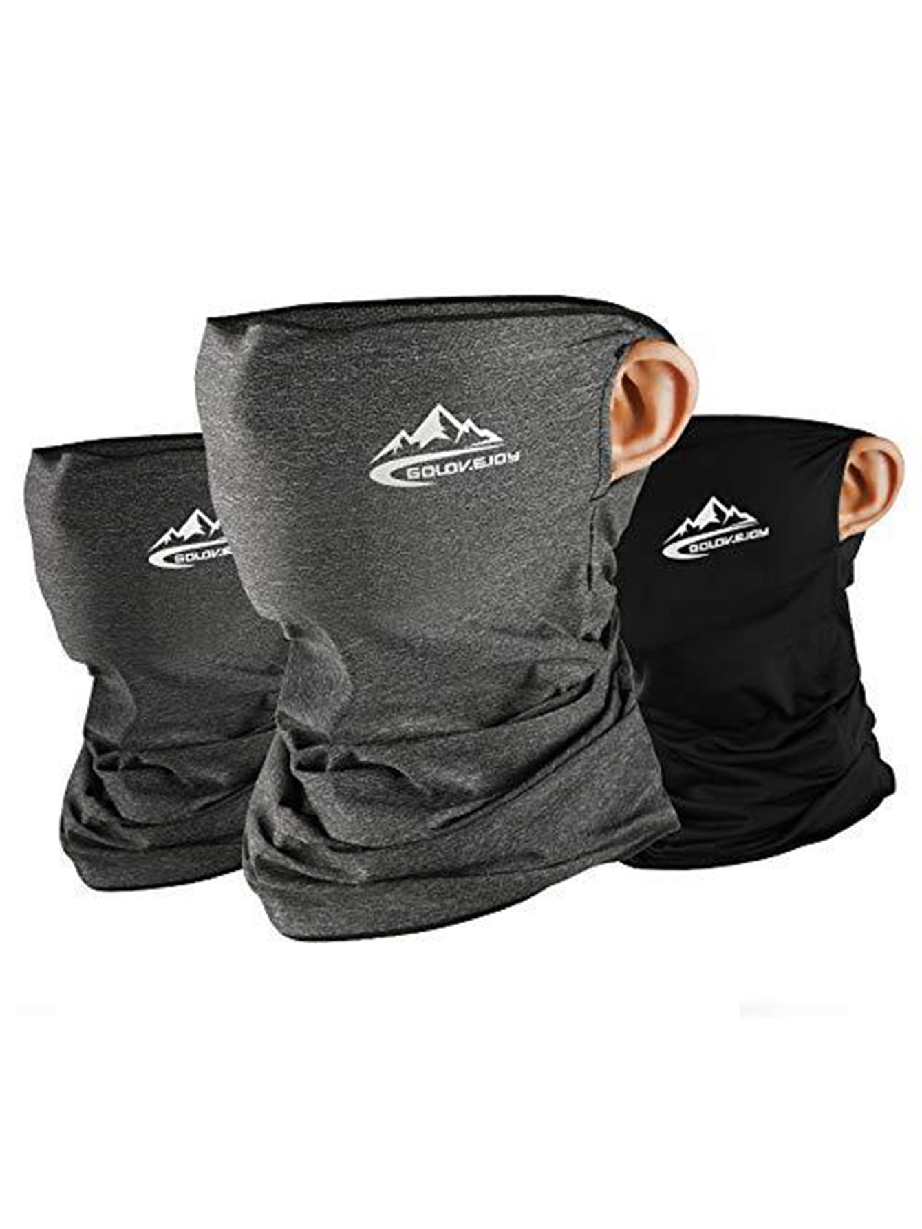 Moosehill 3 Packs Mens Womens Ice Silk Neck Gaiter Bandana Mask For