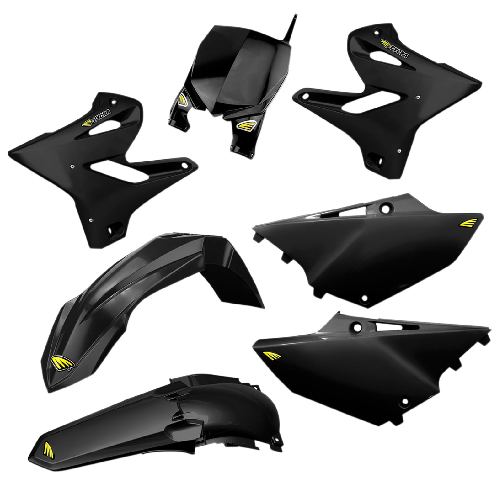 Cycra Black Complete Plastic Powerflow Body Kit (1CYC-9316-12 ...