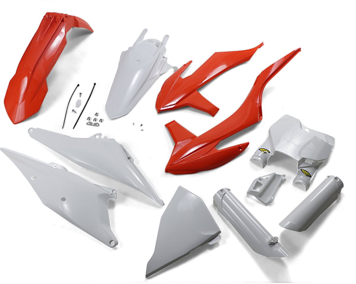 Cycra Orange/White Complete Plastic Powerflow Body Kit (1CYC-9326-02 ...