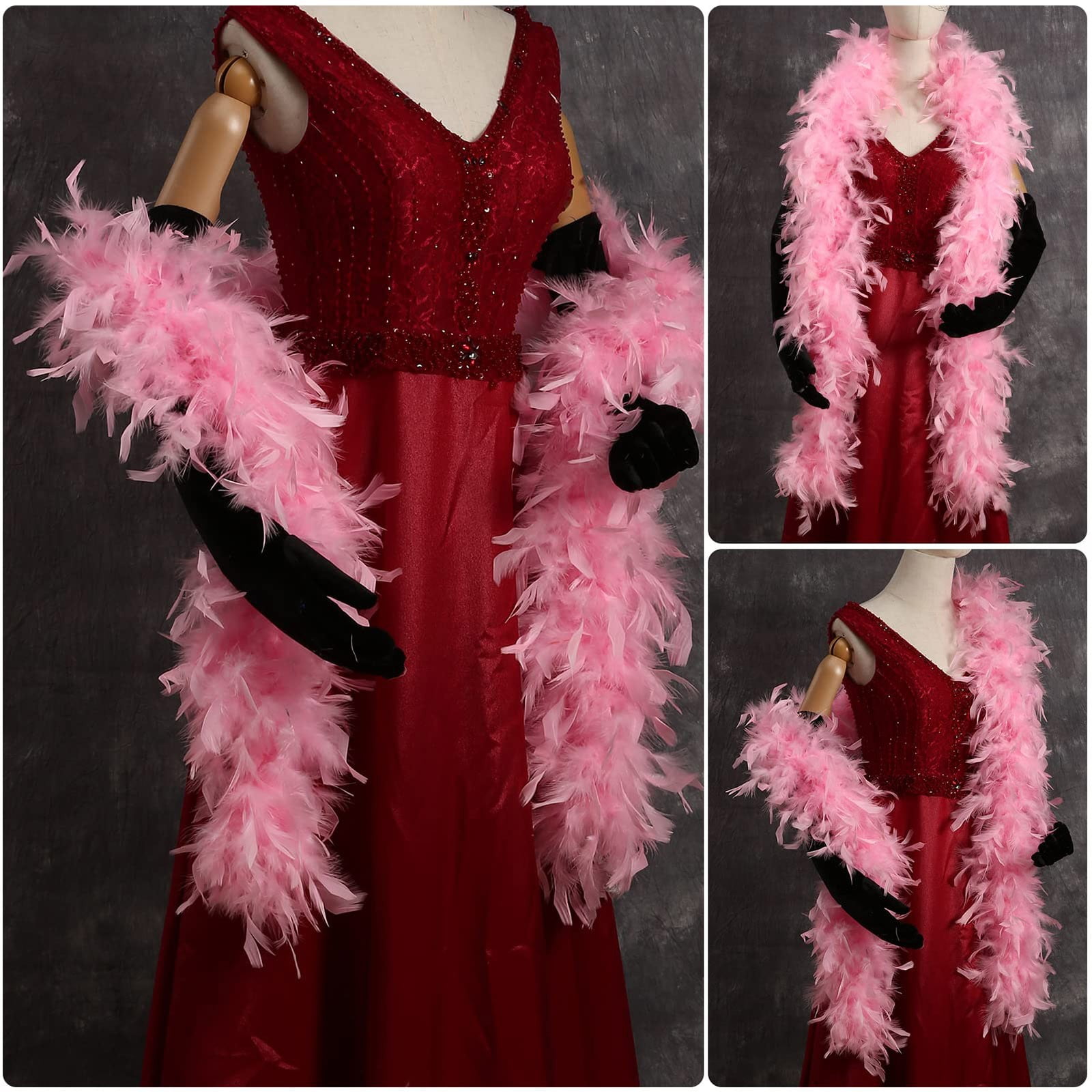 Cyence 38-40G Fire Piece Wool Strips Stage Shooting Props Turkey Scarf ...