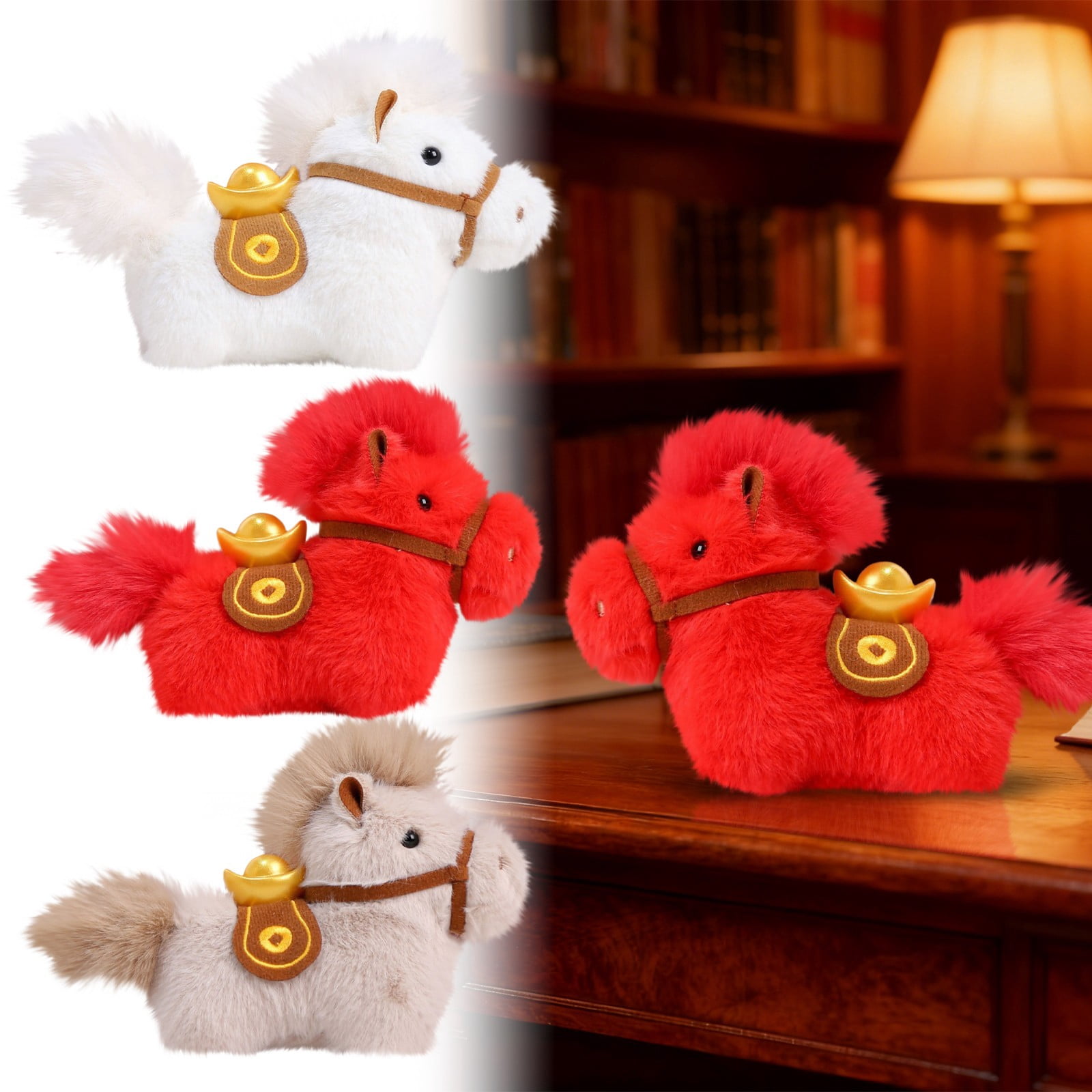 Cyenie Soft Plush Pony Keychain, Mini Toy Horse Keychain, Creative ...