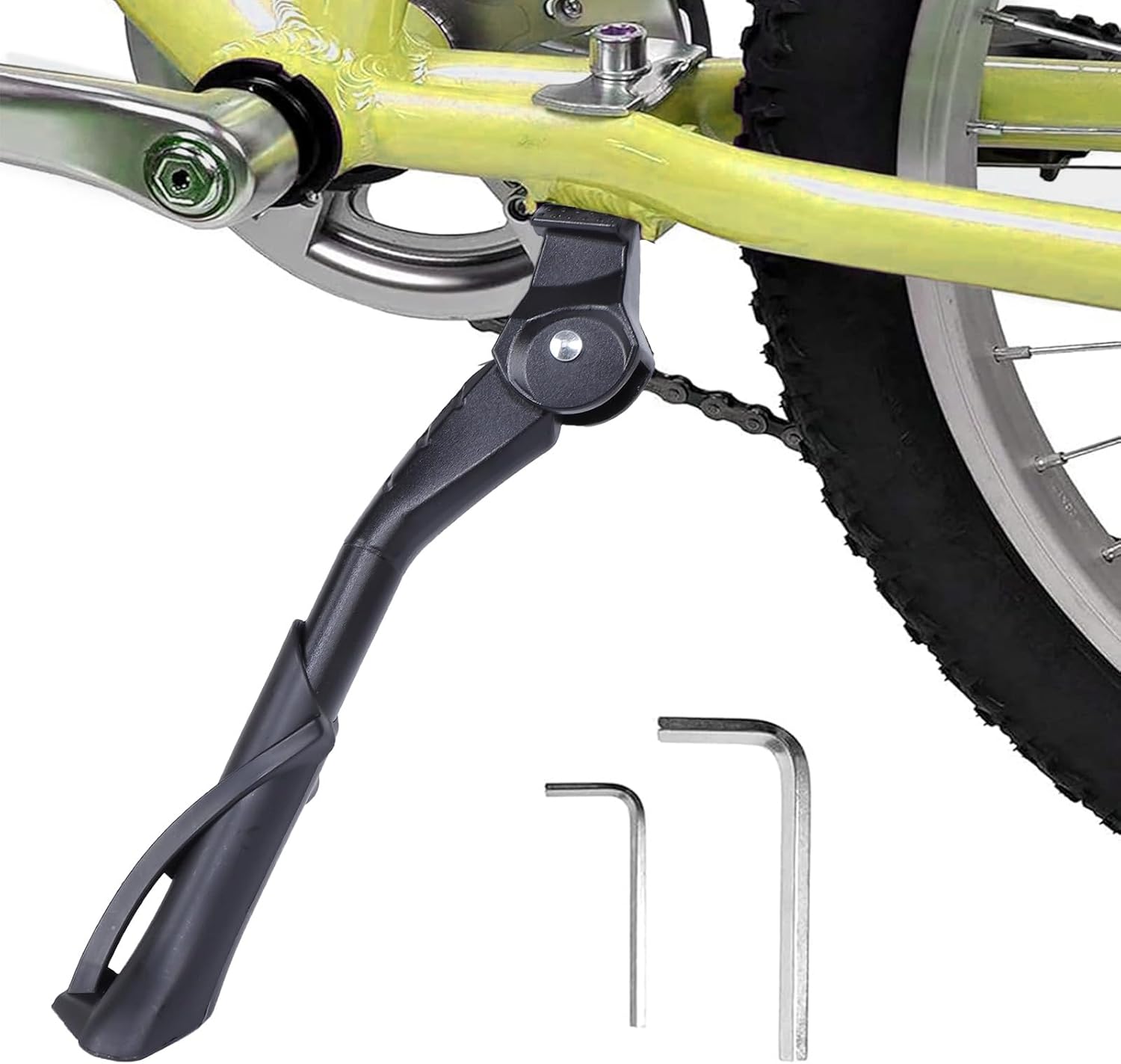 Raskullz Adjustable Kickstand for Bikes 12-20" Acid Yellow - Walmart.com