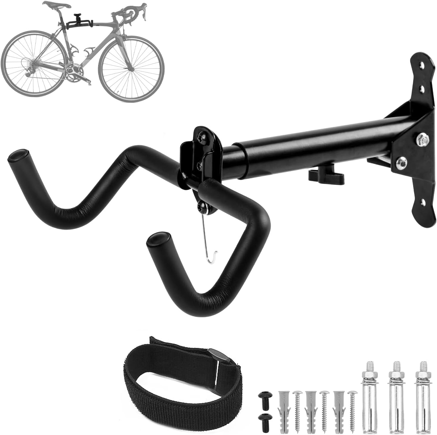 Cyfie Bike Rack Wall Mount, Horizontal Garage Storage Bike Rack Hanger, Indoor Bicycle Holder ...
