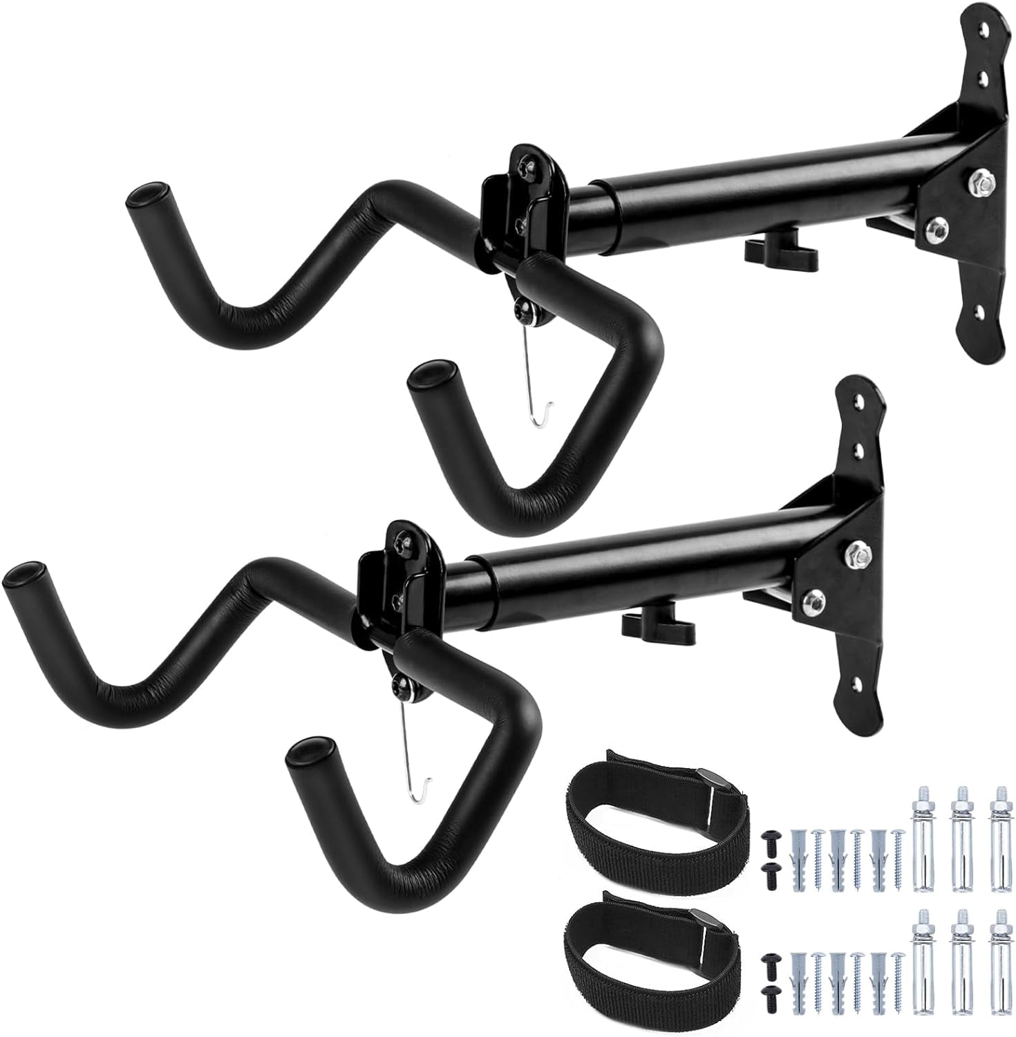Cyfie Garage Bike Rack Wall Mount, Horizontal Bike Storage Hanger Hooks ...
