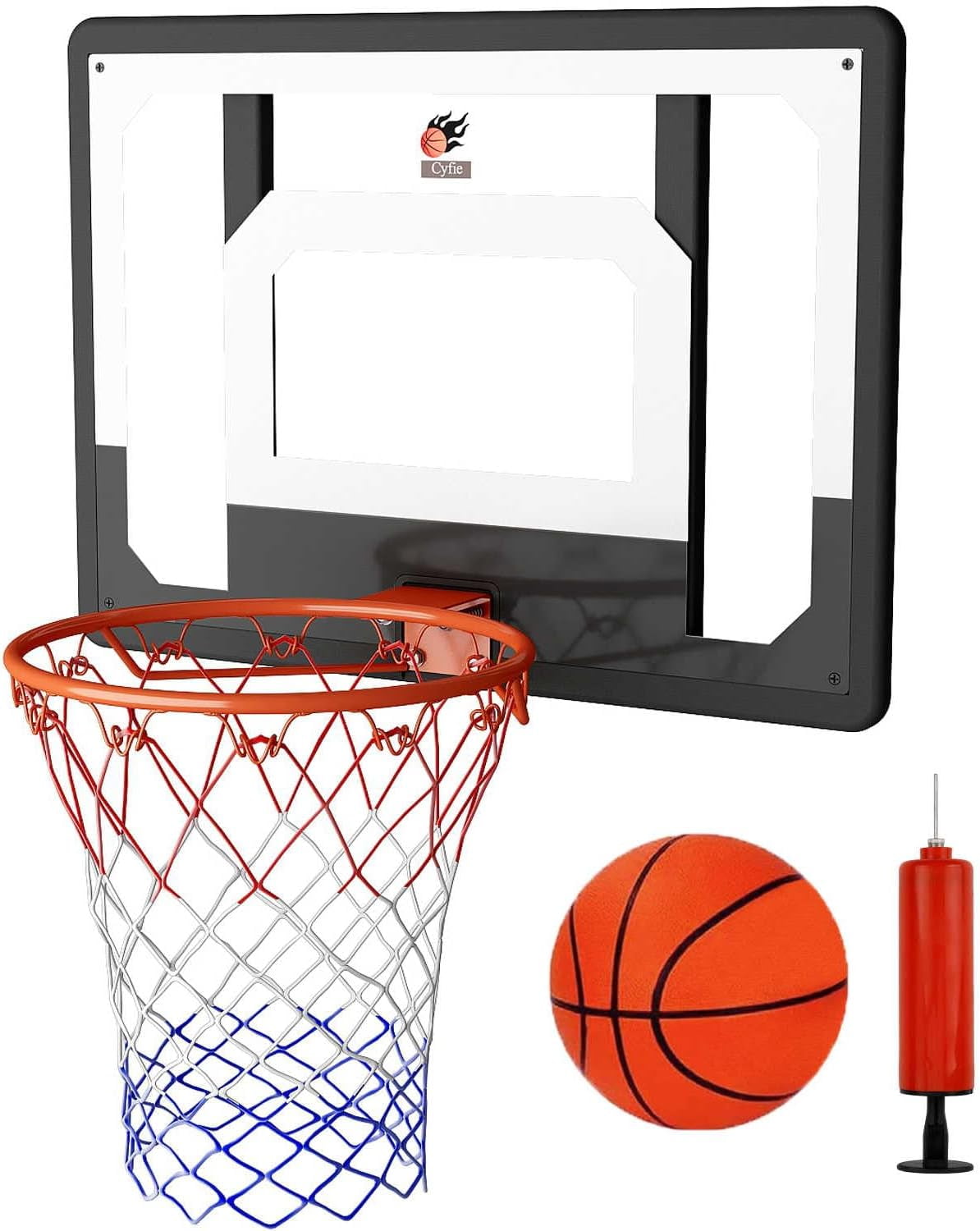 Cyfie Kids Indoor Shooting Game: 2-in-1 Soccer Goal & Basketball Hoop ...
