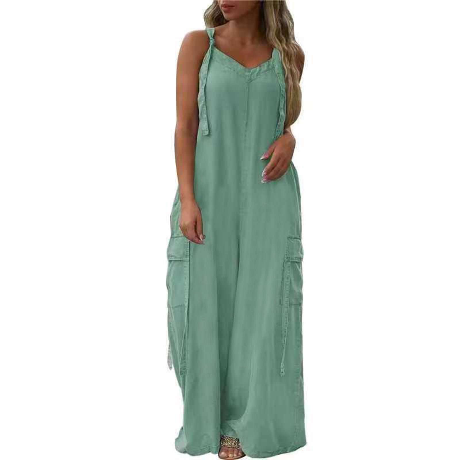 Cyglowse Clearance Baggy Overalls for Women Loose Fit Oversized Wide ...