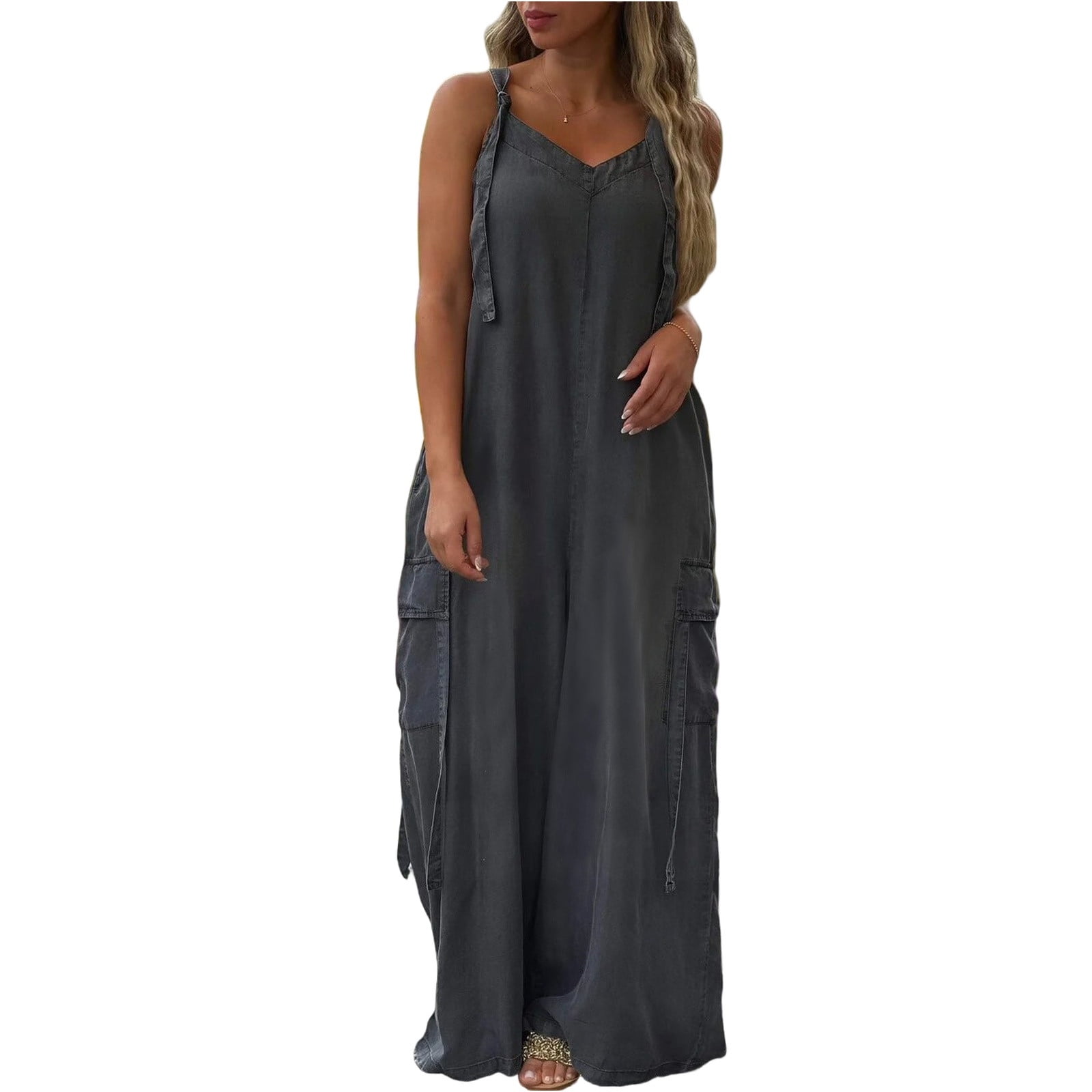 Cyglowse Clearance Baggy Overalls for Women Loose Fit Oversized Wide ...