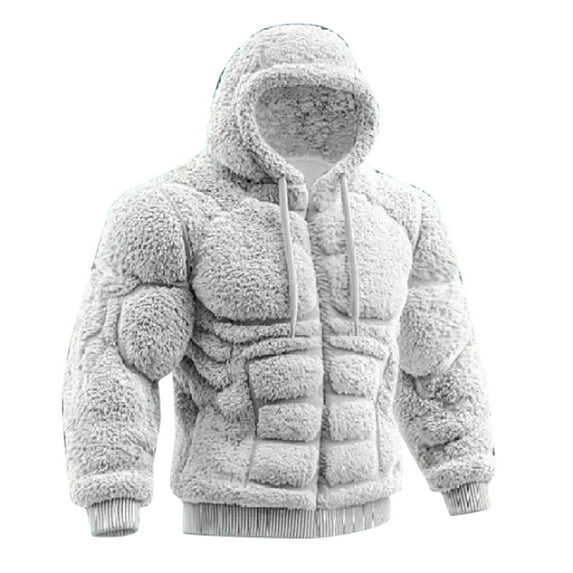 Cyglowse Men's Vintage 3D Muscle Hooded Sweatshirt Muscle Line Art ...