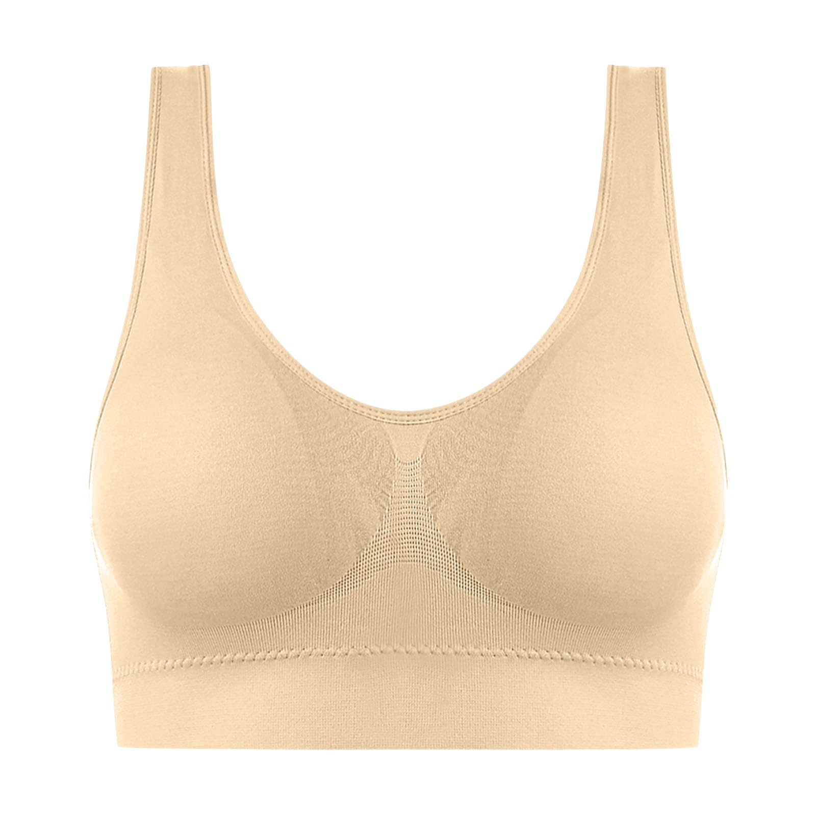Cyglowse Seamless Yoga Bras for Women Comfortable Padded Gathering Bra ...