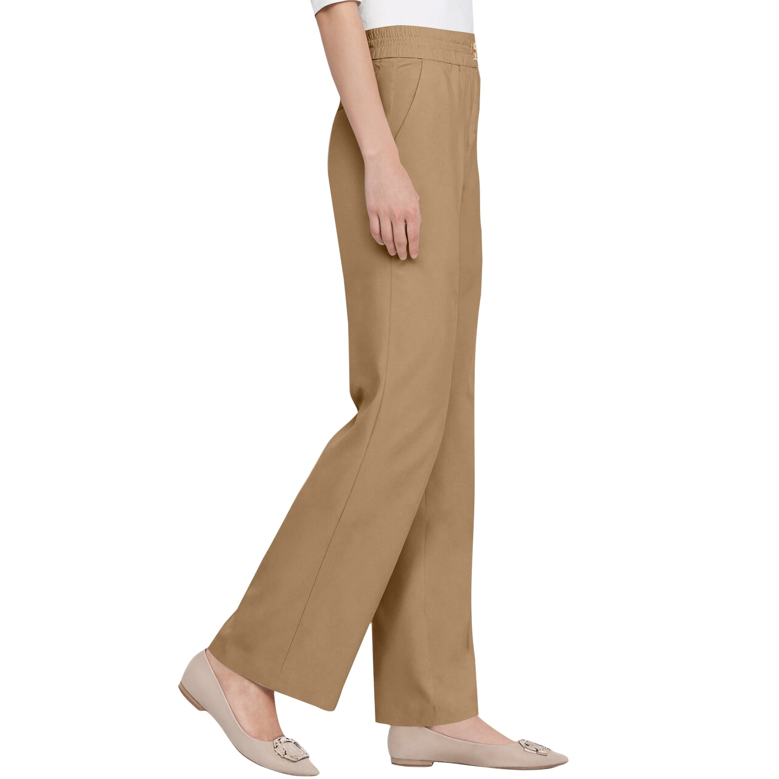 Cyglowse Silky Pant for Ladies Over 50 - Perfect Drape High Rise Pull ...