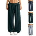 Cyglowse Women's Low Rise Y2k Baggy Sweatpants Wide Leg Sweat Pant ...