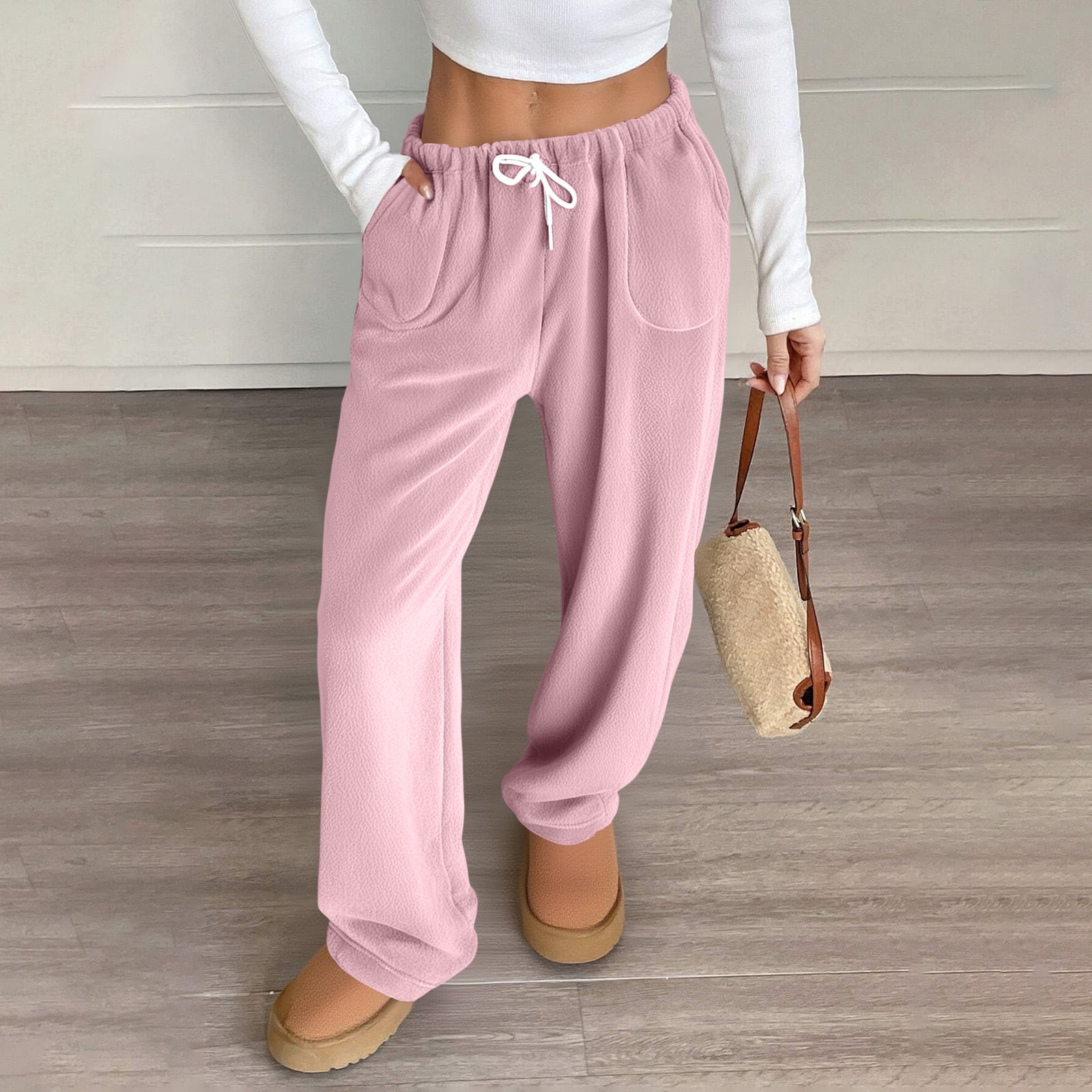 Cyglowse Womens Plaid Fluffy Pajama Pants Fuzzy Fleece Cozy Lounge ...