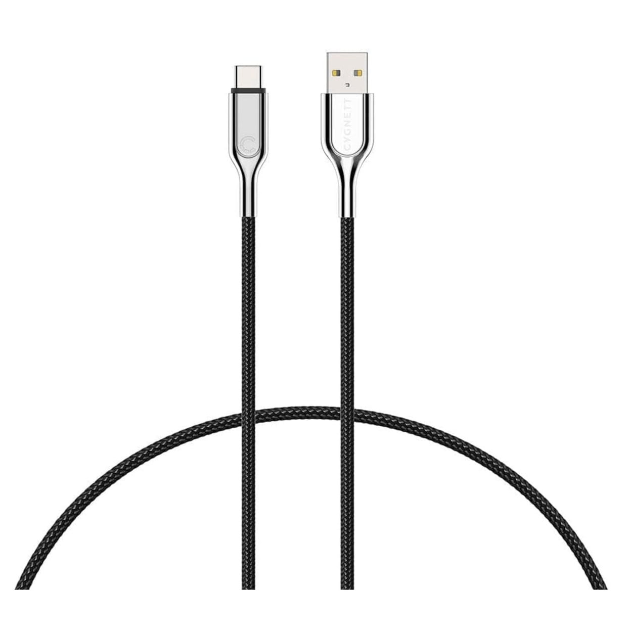 Cygnett Armoured USB-C to USB-A Braided Charging Cable 1M Black ...