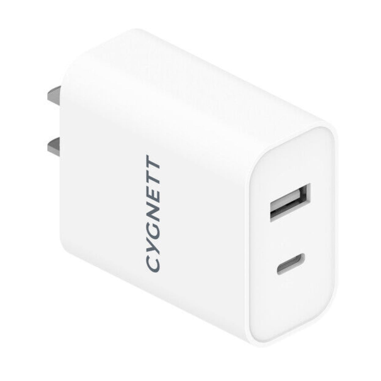 Cygnett CY3887POFLW 38W PowerPlus Dual Port Wall Charger, Black ...