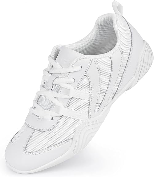 Cyiecw Cheer Shoes for Women White Cheerleading Athletic Dance Shoes ...