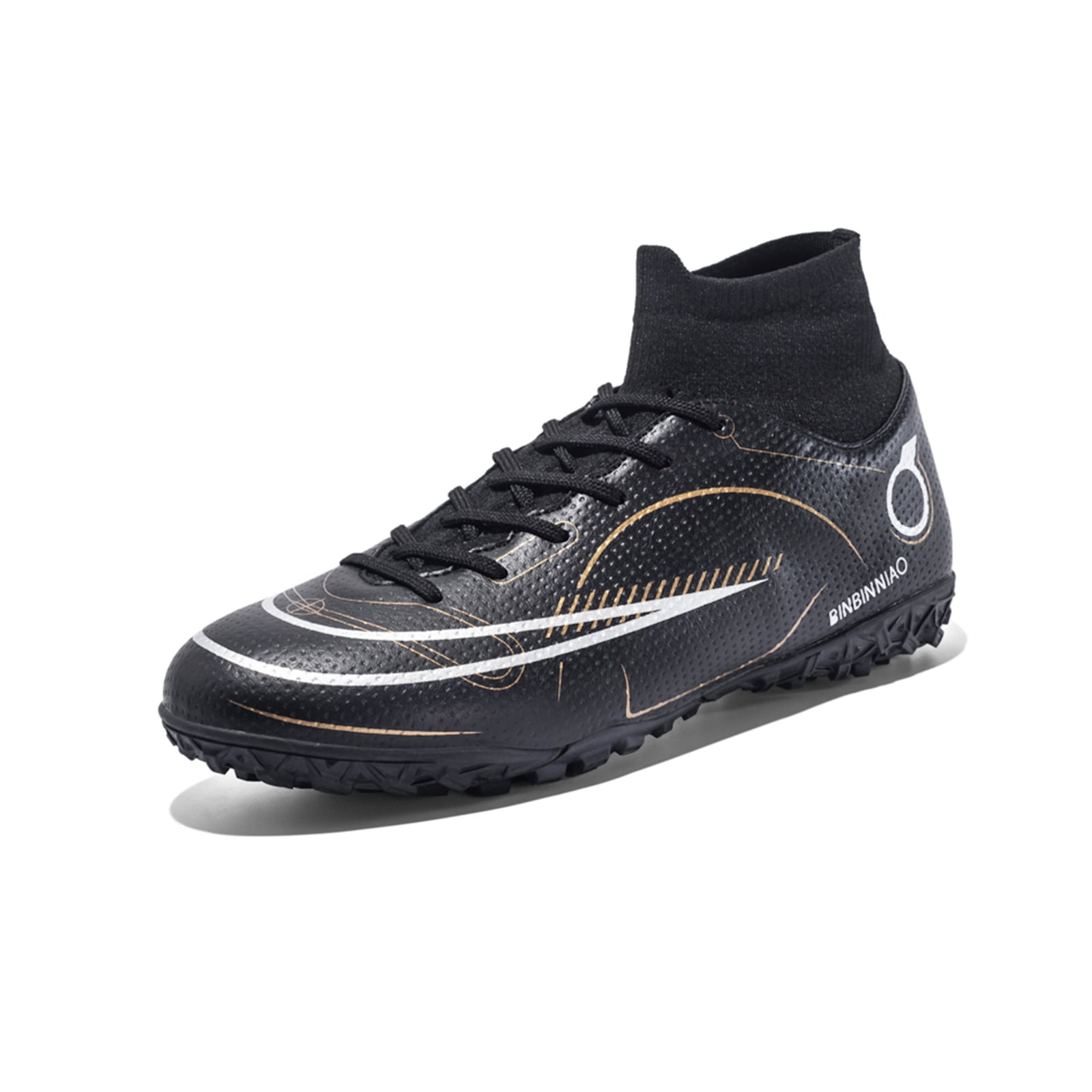 Cyiecw Mens Soccer Cleats Professional Football Boots High-Top Spikes ...