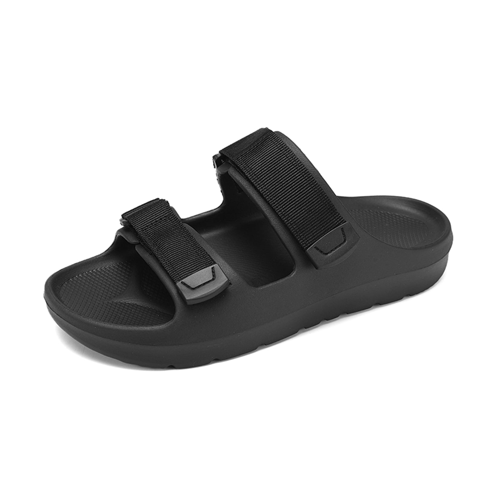 Cyiecw Mens Womens Double Buckle Slides Adjustable EVA Flat Slippers ...