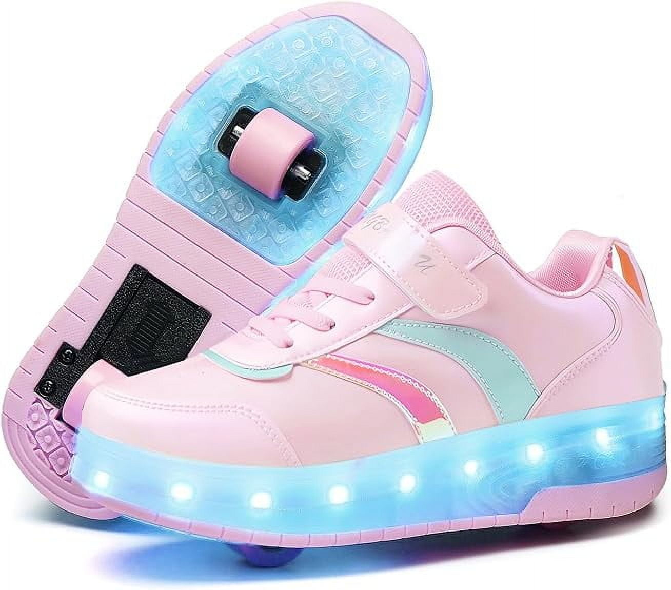 Cyiecw Roller Shoes Girls Boys Sneakers with Wheels Roller Skate Shoes ...
