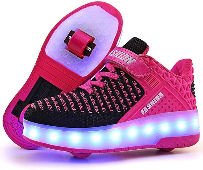 Cyiecw Roller Shoes Girls Boys Sneakers with Wheels Roller Skate Shoes ...