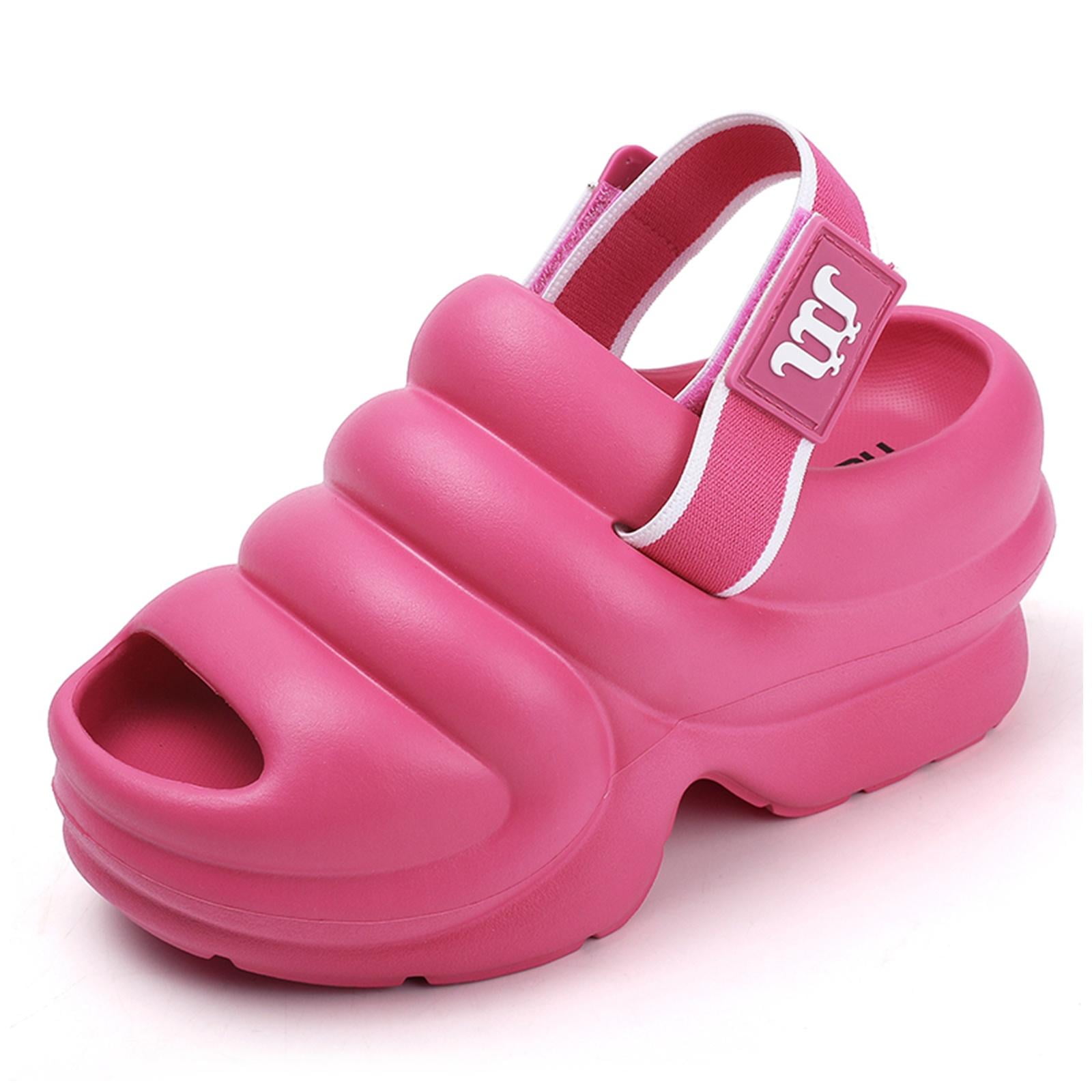 Cyiecw Women's Platform Clogs Hight Heels Fashion Summer Beach Sandals ...