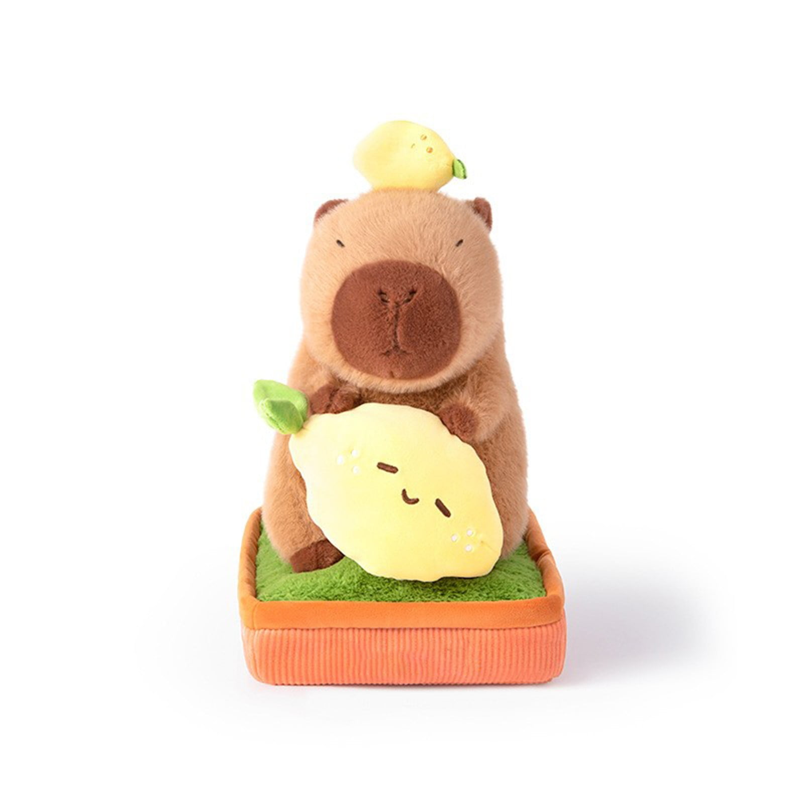 Cyinyin 11.8 INCH Cute Lemon Capybara Plush Doll, Lovely Capybara ...