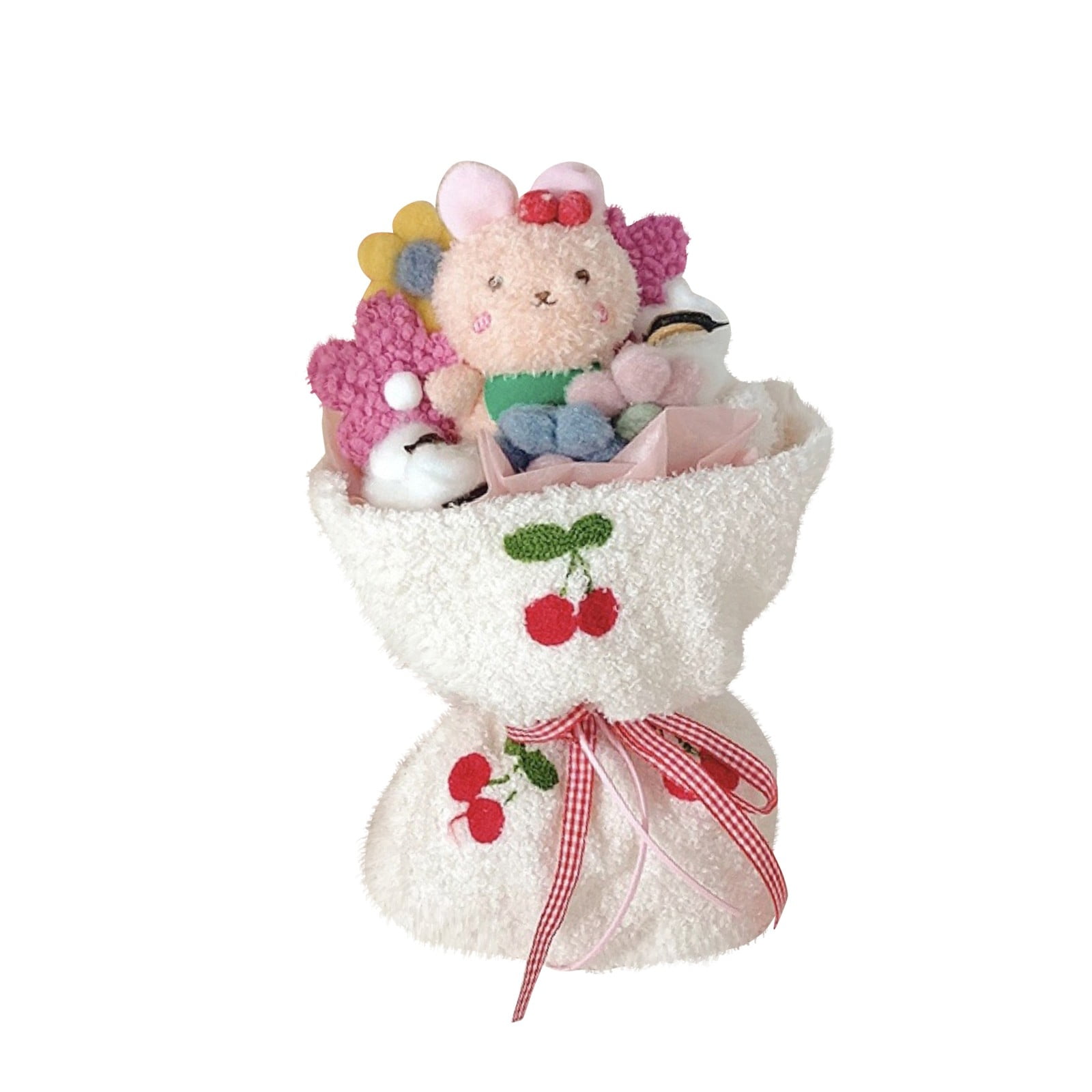 Cyinyin 12 INCH Cute Bear And Bunny Gift Bouquet Doll Bouquet Christmas ...