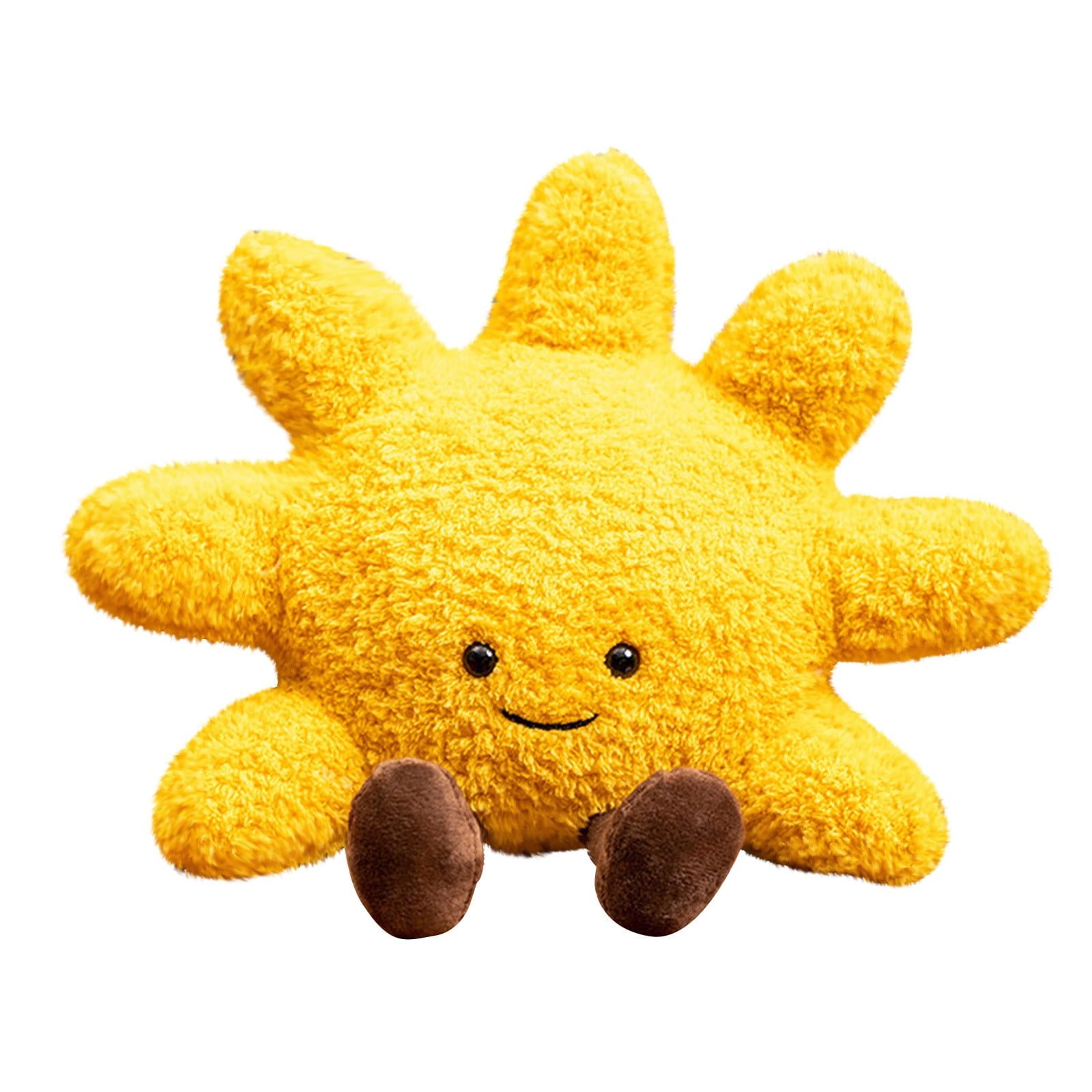 Cyinyin 12 INCH Sun Shaped Plush Pillow, Smiling Fun Filled Sun Stars ...