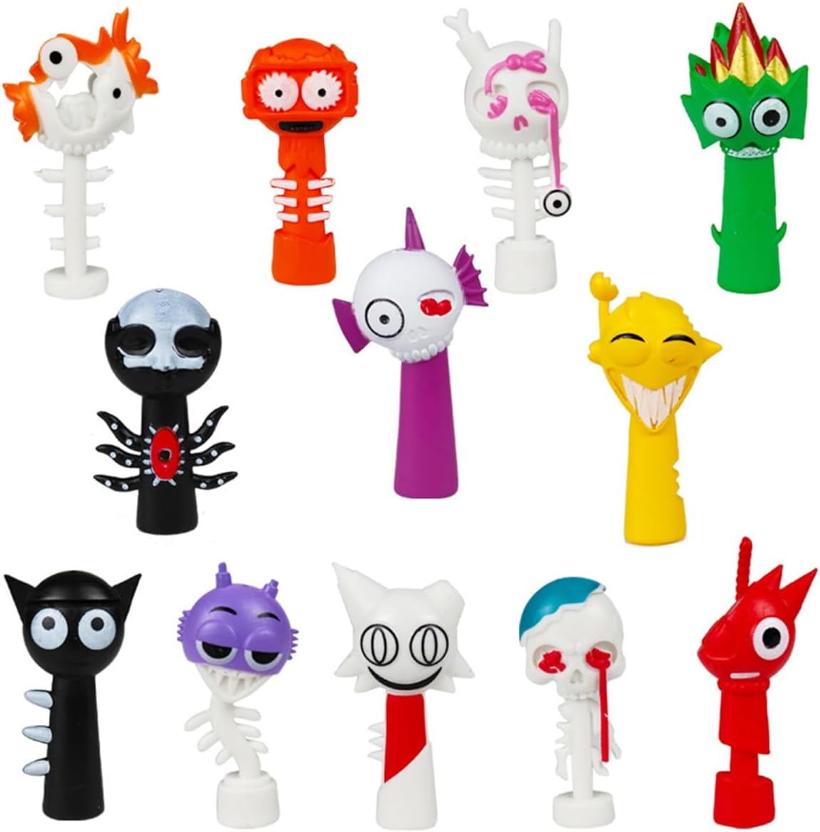 Cyinyin 12 PCS Sprunki Fun Bot Figures, Sprunki Action Figures, Sprunky ...