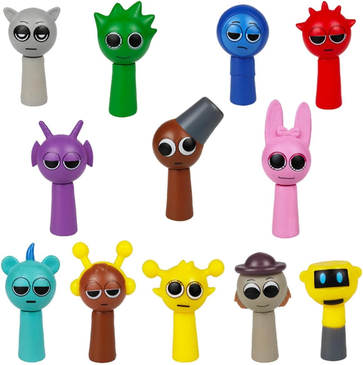 Cyinyin 12 PCS Sprunki Fun Bot Figures, Sprunki Action Figures, Sprunky ...