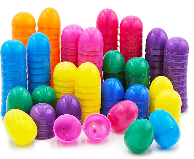 Cyinyin 12PCS Plastic Easter Eggs,Hinged Colorful Bright Plastic Easter ...