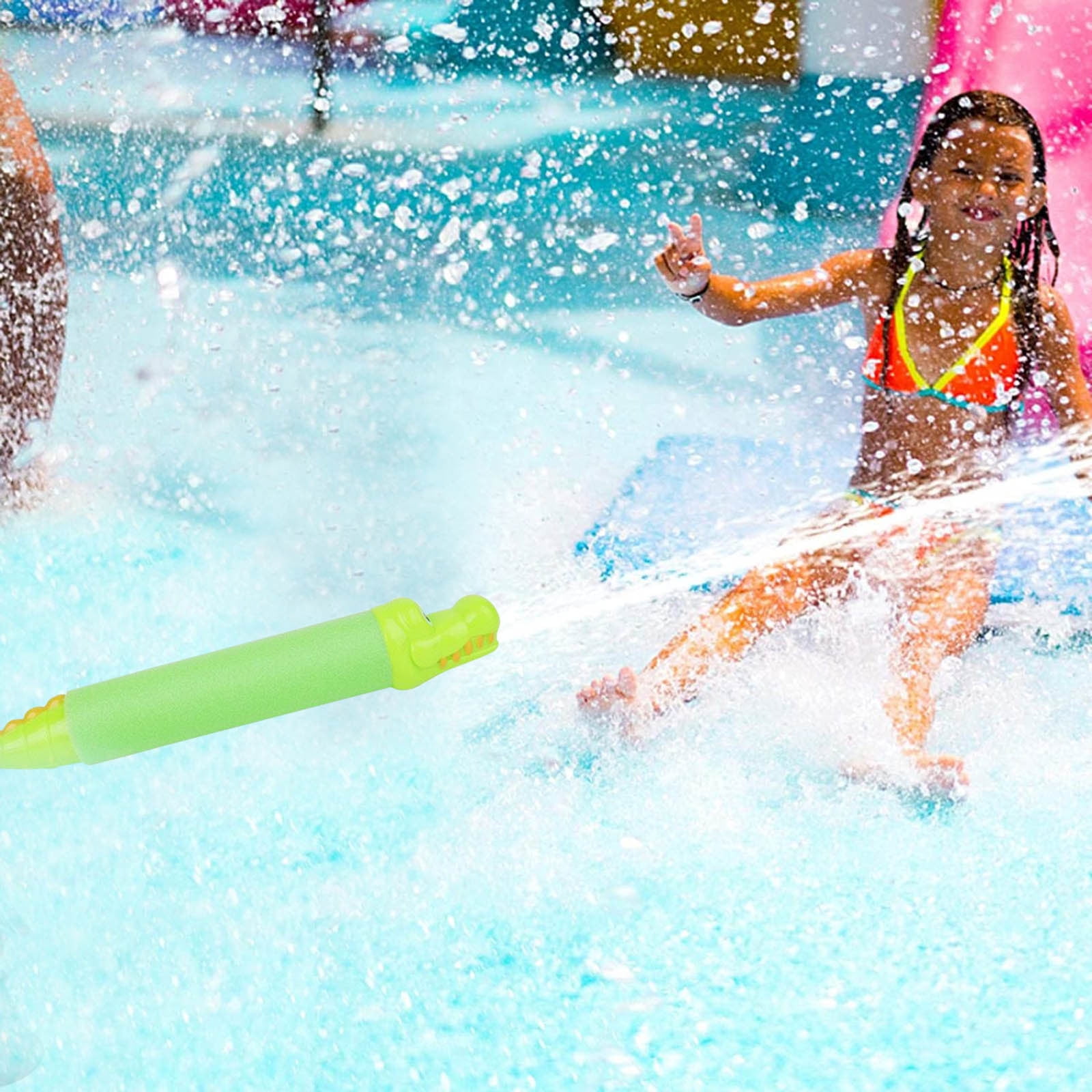 Cyinyin 13 INCH Green Crocodile Shape Water Spray Toy, Water gun toy ...