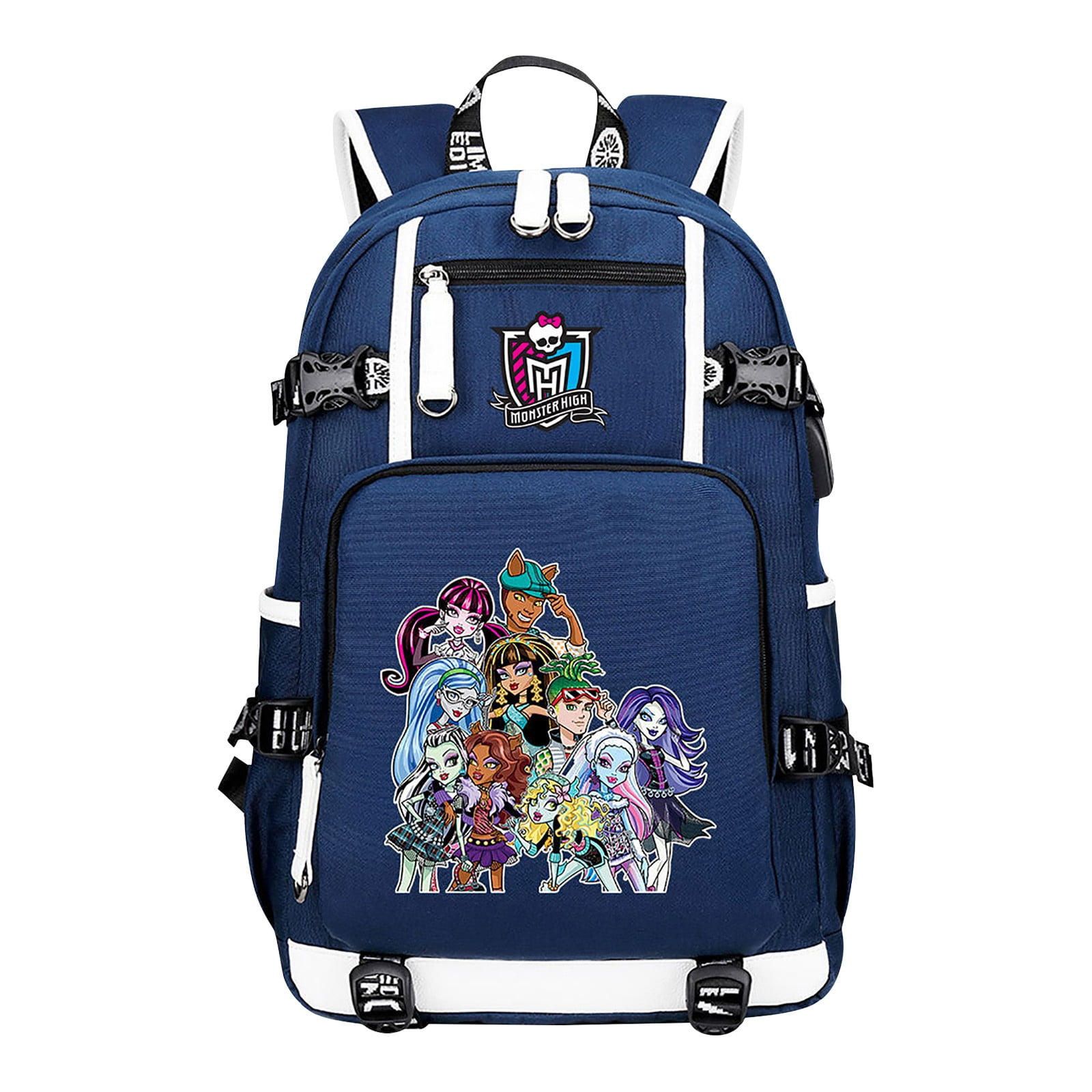 Cyinyin 15.7 INCH Simple Modern Monster Super High Backpack for School ...