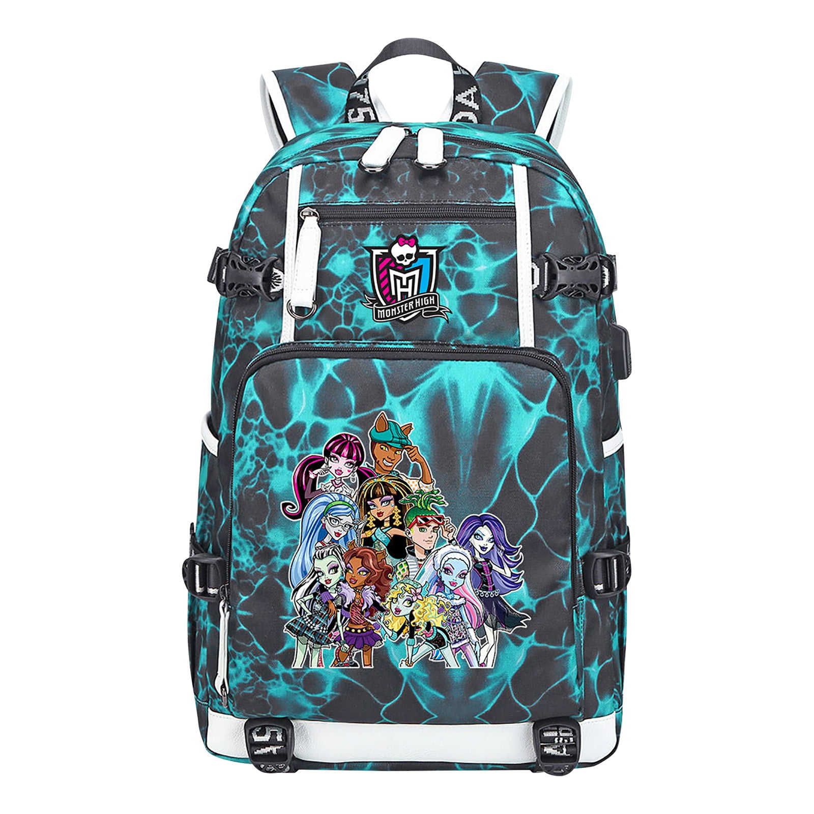 Cyinyin 15.7 INCH Simple Modern Monster Super High Backpack for School ...