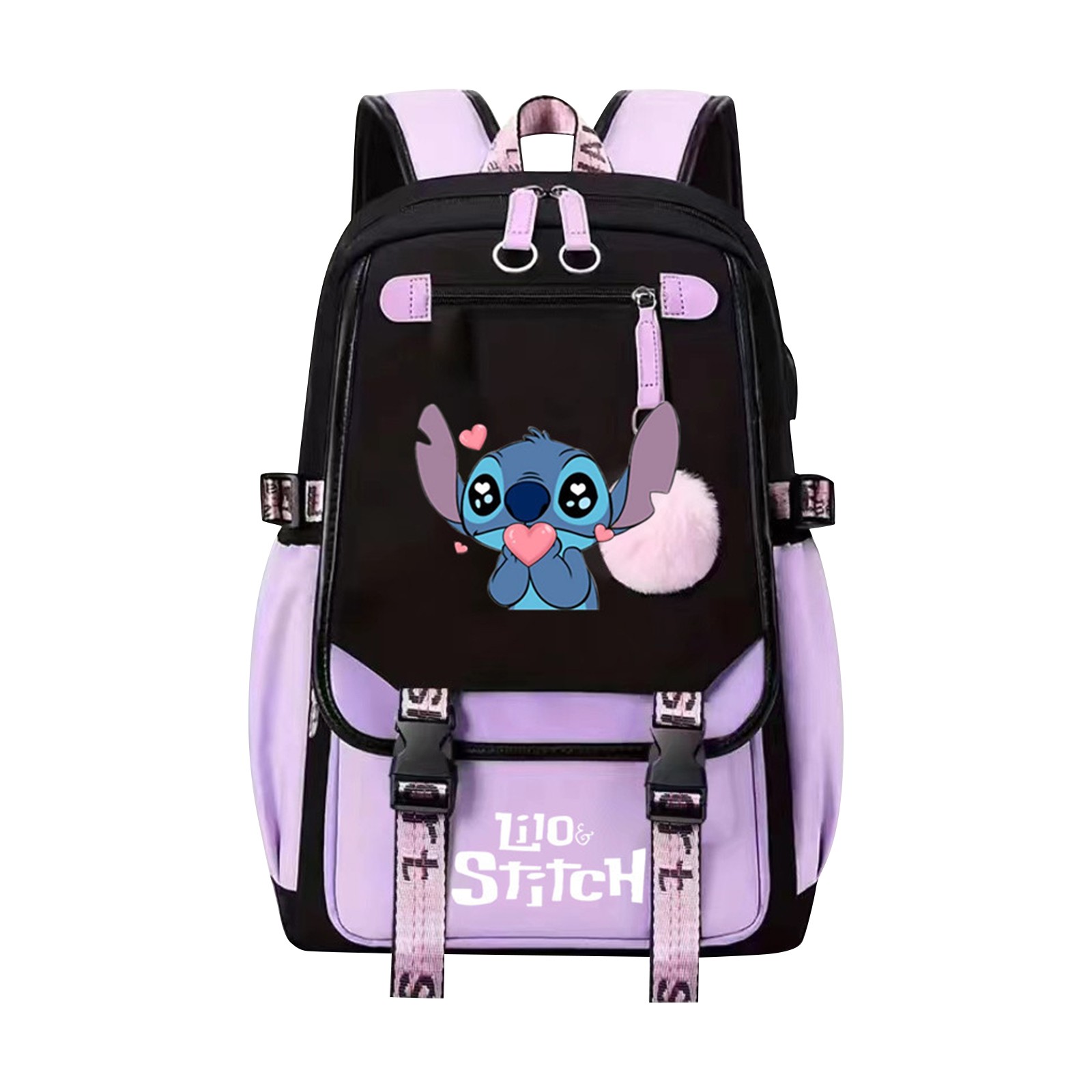 Cyinyin 17.3 INCH Charming Cartoon Stitch Laptop Backpack, Spacious and ...