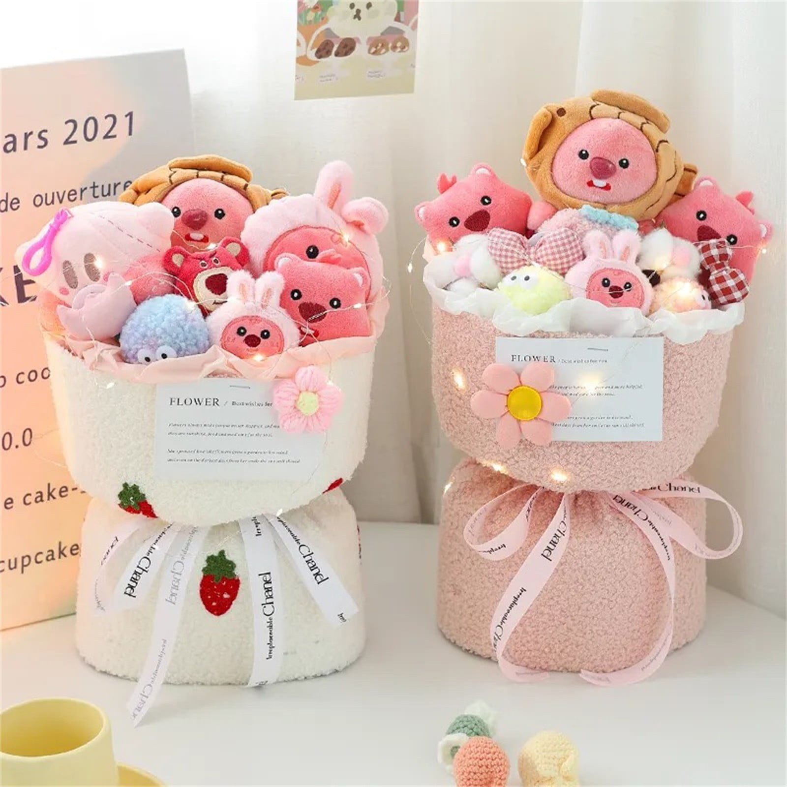 Cyinyin 2 PCS 2025 Anime Loopy Bouquet Bunny Plush Doll Cute Plush Gift ...