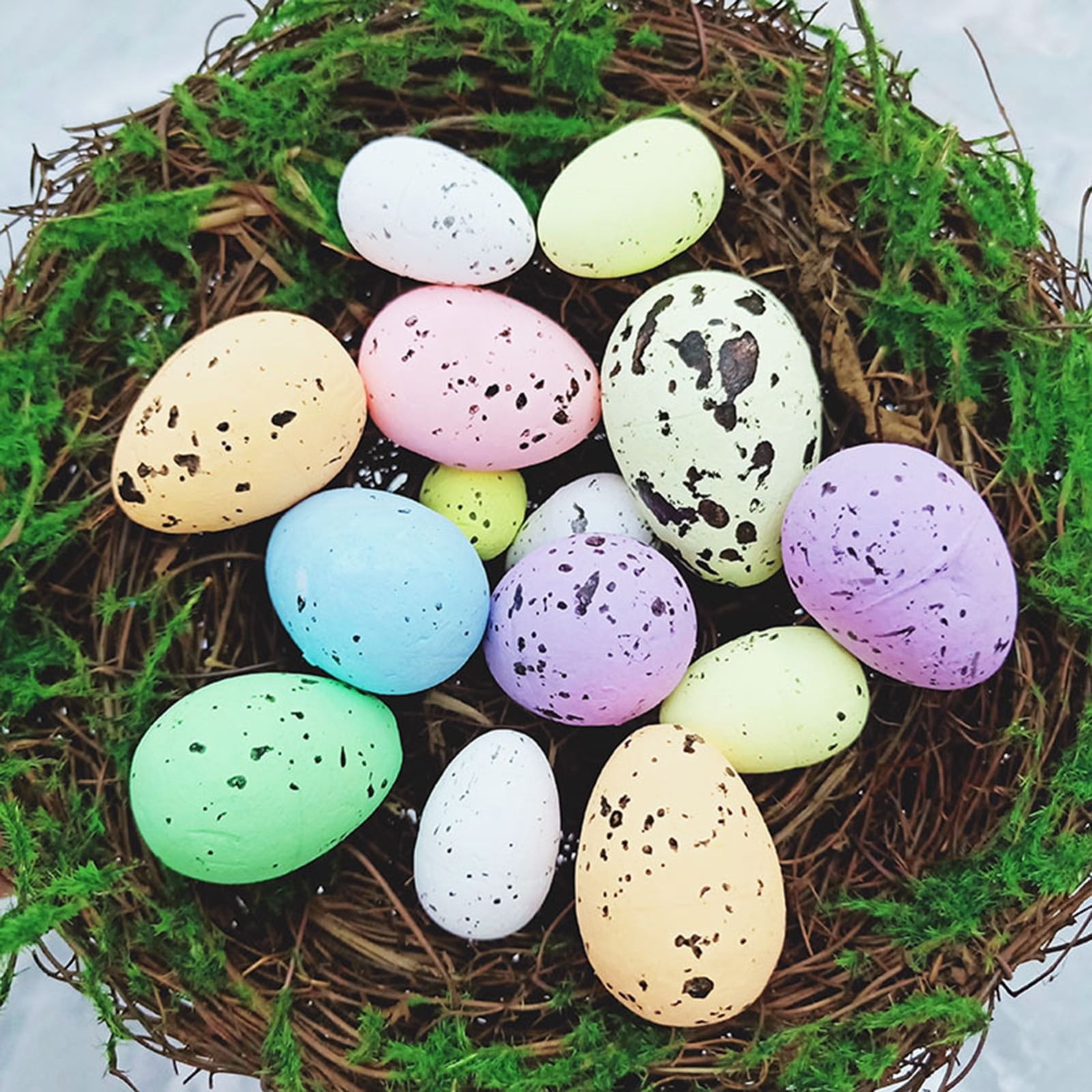 Cyinyin 20 PCS Easter Eggs, Pigeon Eggs Simulation Eggs Decor for ...