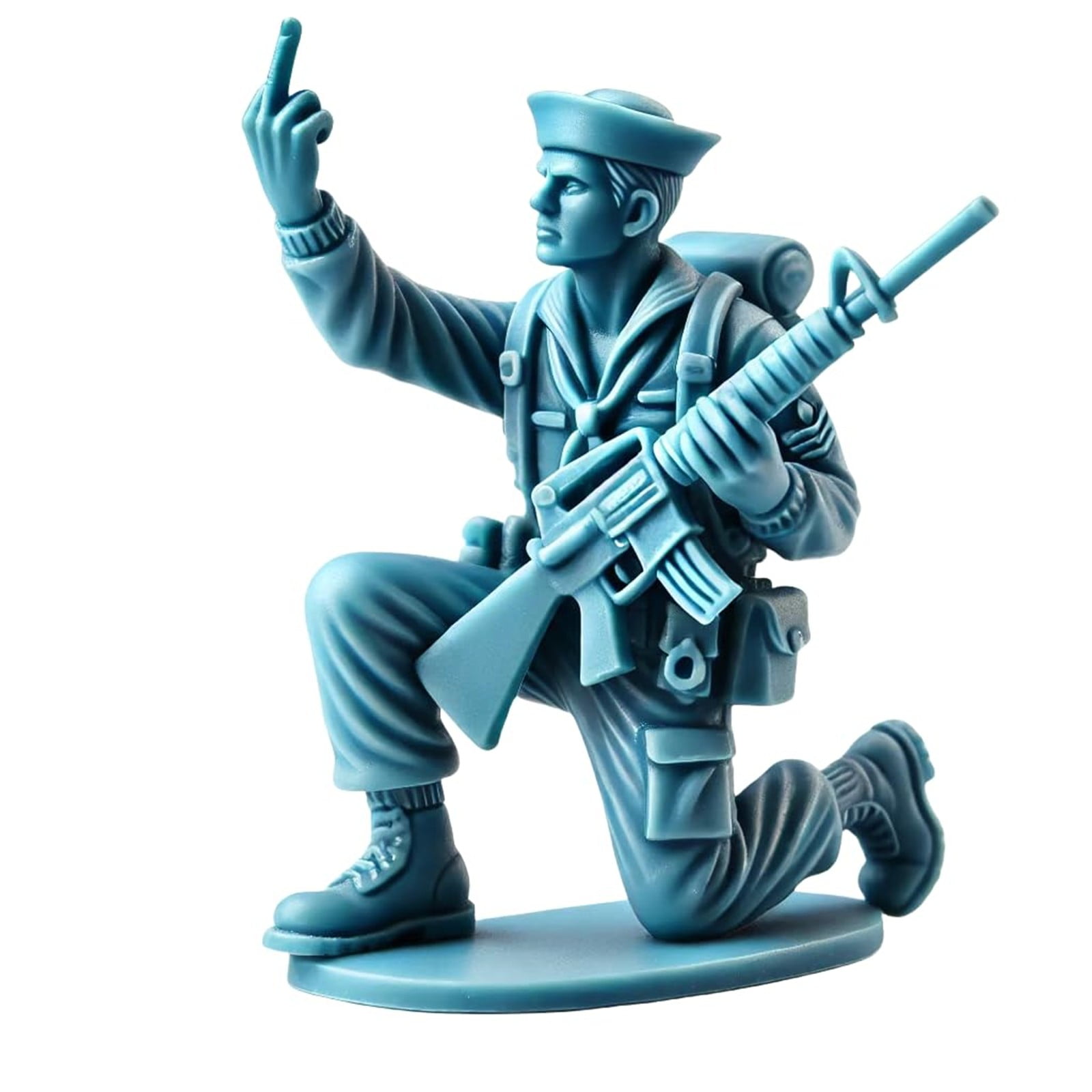 Cyinyin 2025 New Style Funny Military Statue - Green Army Men & Blue ...
