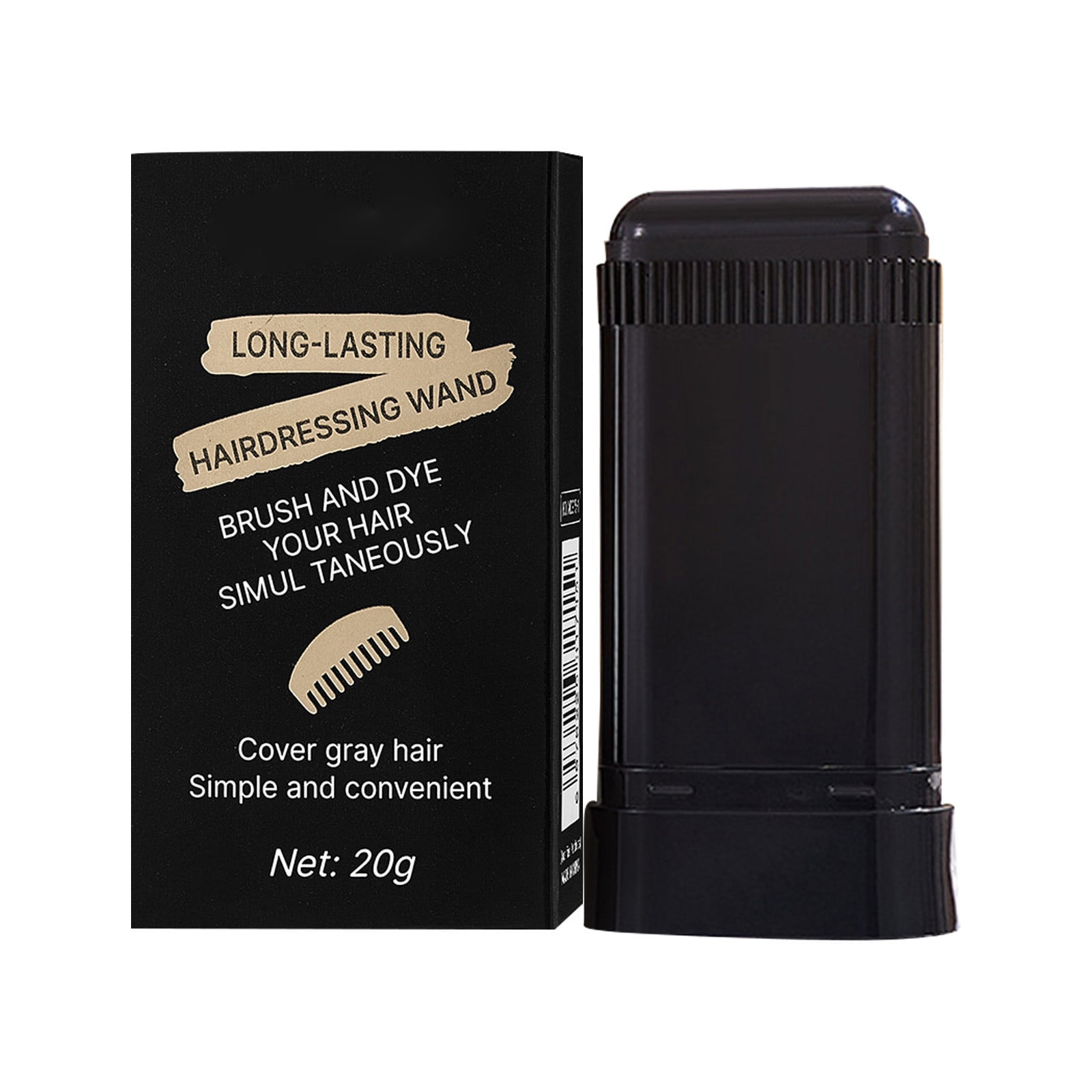 Cyinyin 20g Black Carylook Hair Color Stick, Waterproof and Sweat-Proof ...