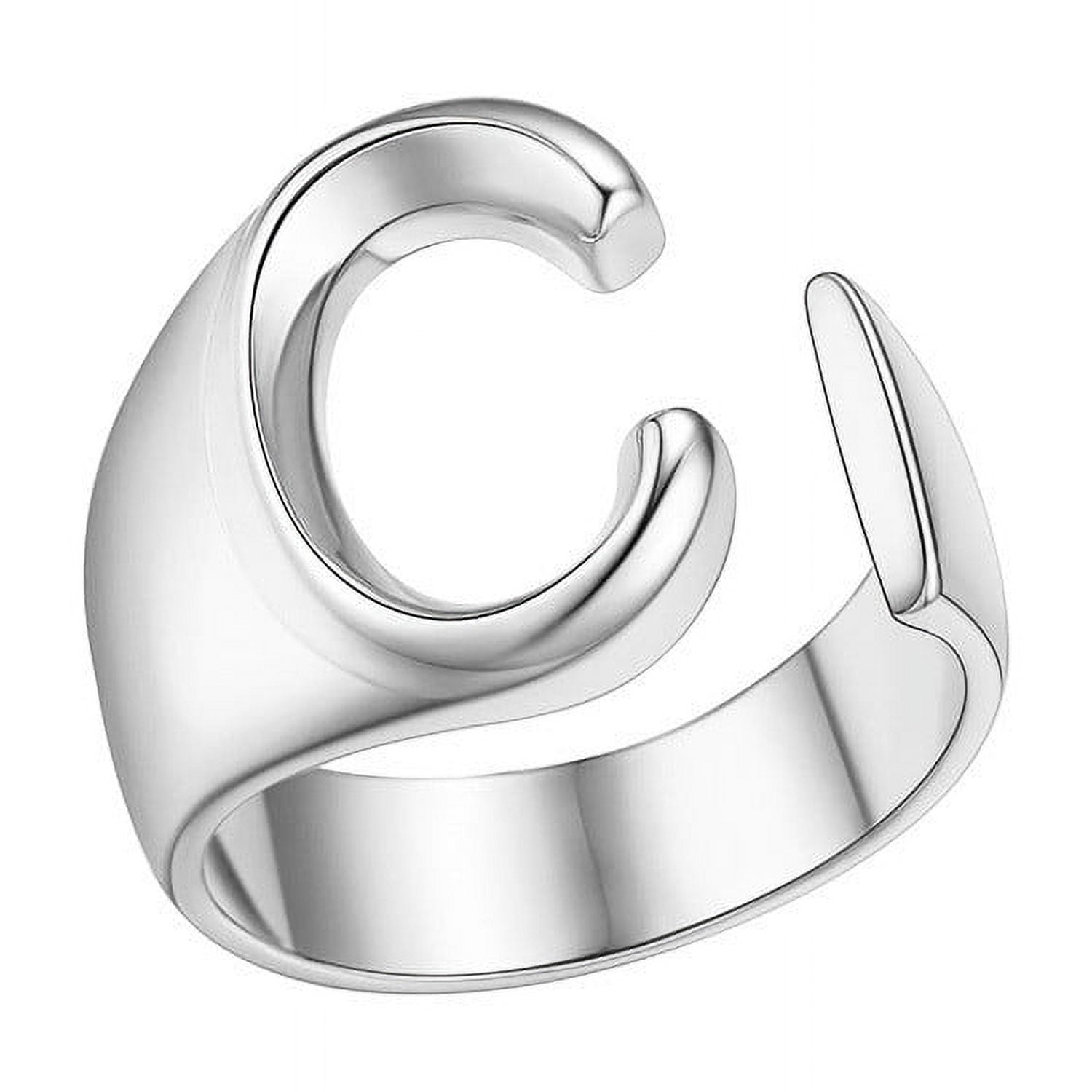 Cyinyin 26 English Letters Open Ring Creative Adjustable Ring Bracelet ...