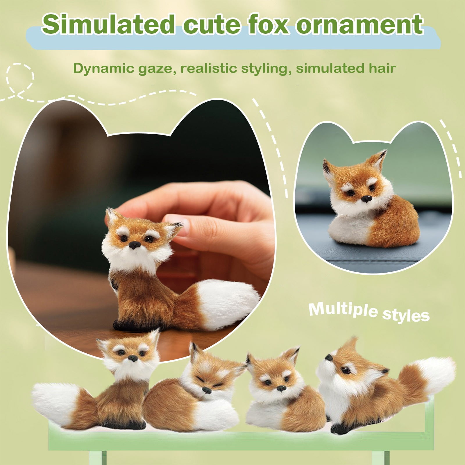 Cyinyin 3.1 INCH Creative Fox Figures Toy Model, Collectible Toy Statue ...