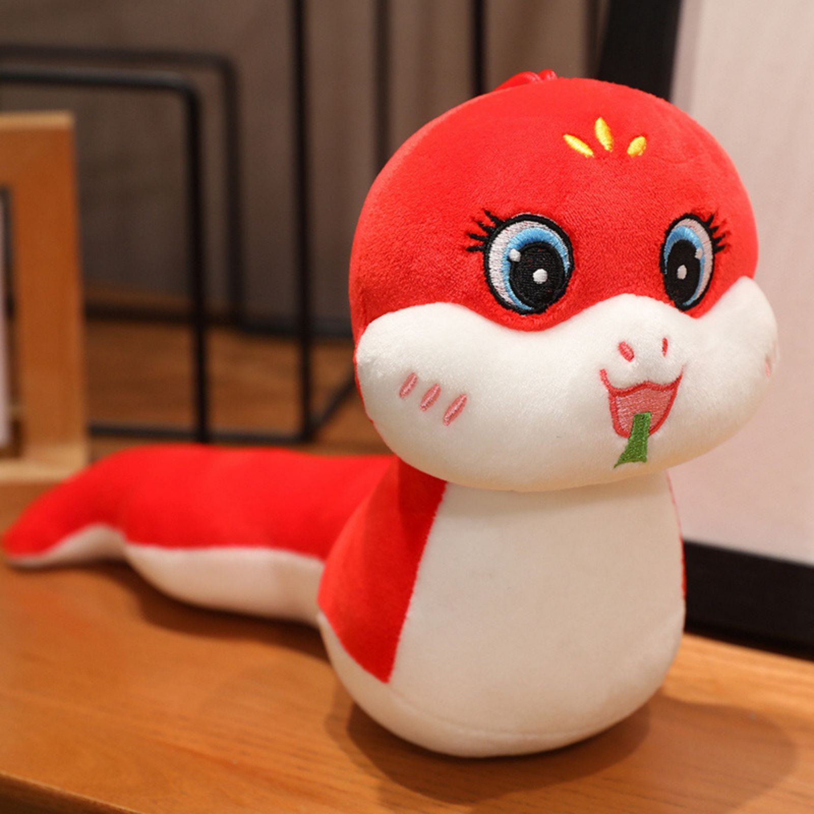 Cyinyin 31 INCH Red Big Eyes Snake Year Plush Toy Long Tail Hangable ...