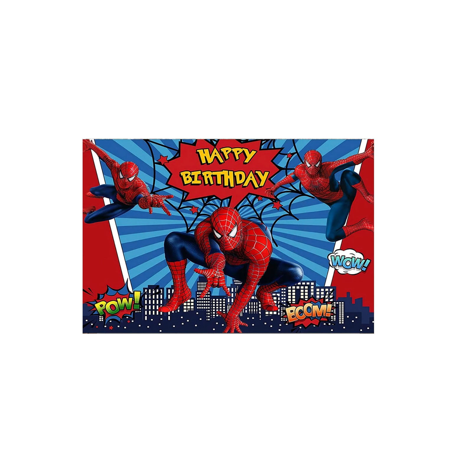 Cyinyin 39.3X59 INCH Spider Hero Man Birthday Decorations Banner for ...