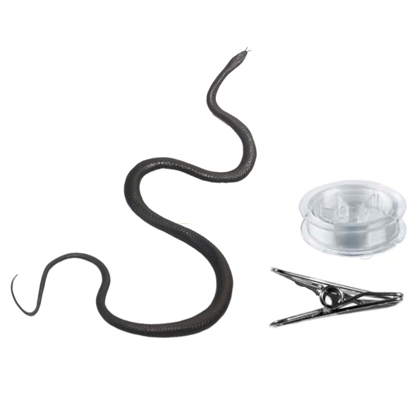 Cyinyin 47" Funny Prank Snake Toy Snake Prank with String Clip - Clip ...